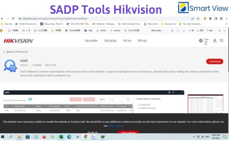Download SADP Tools Hikvision và hướng dẫn cài đặt sử dụng